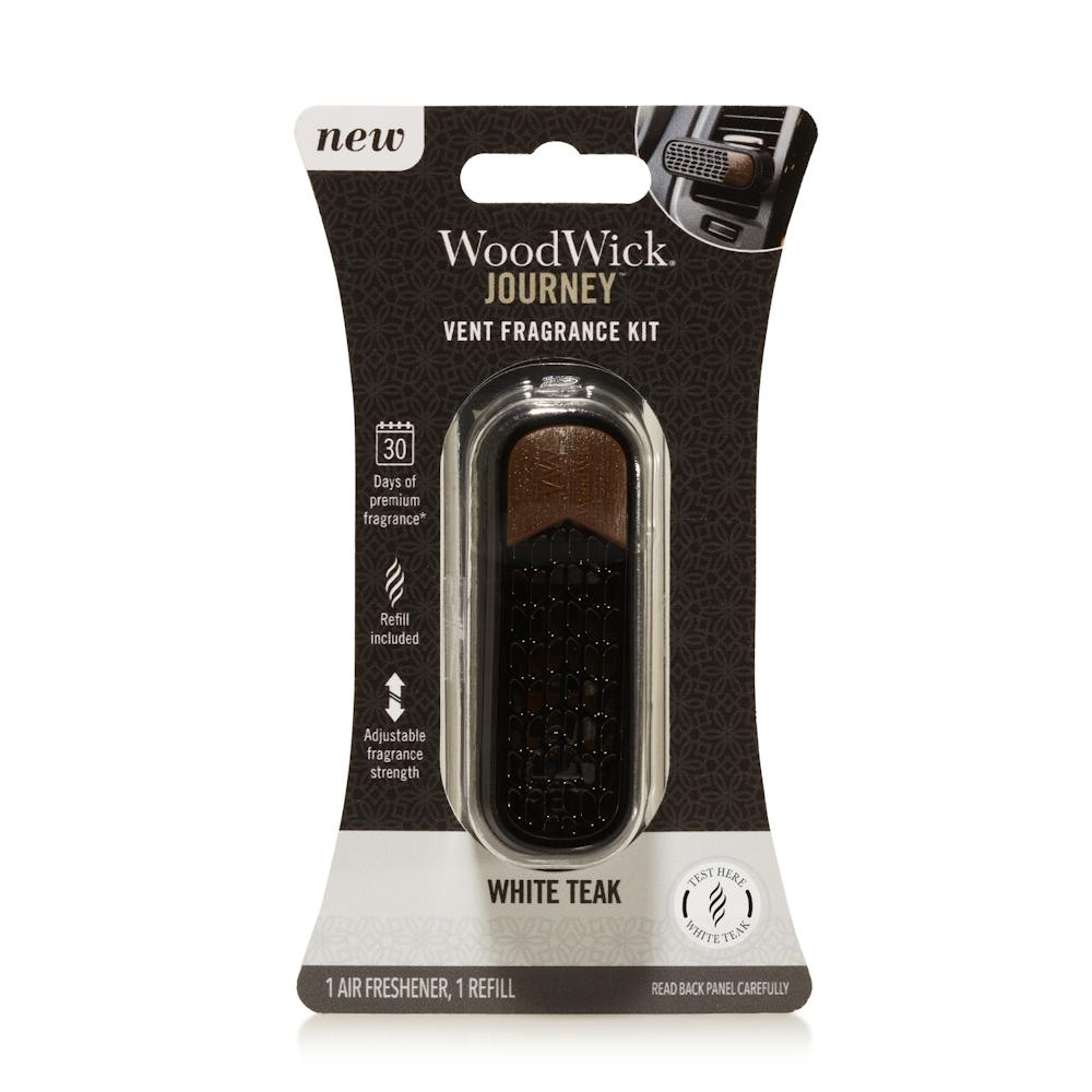 White Teak WoodWick® Journey™ Auto Vent Fragrance Kit - Journey Auto ...