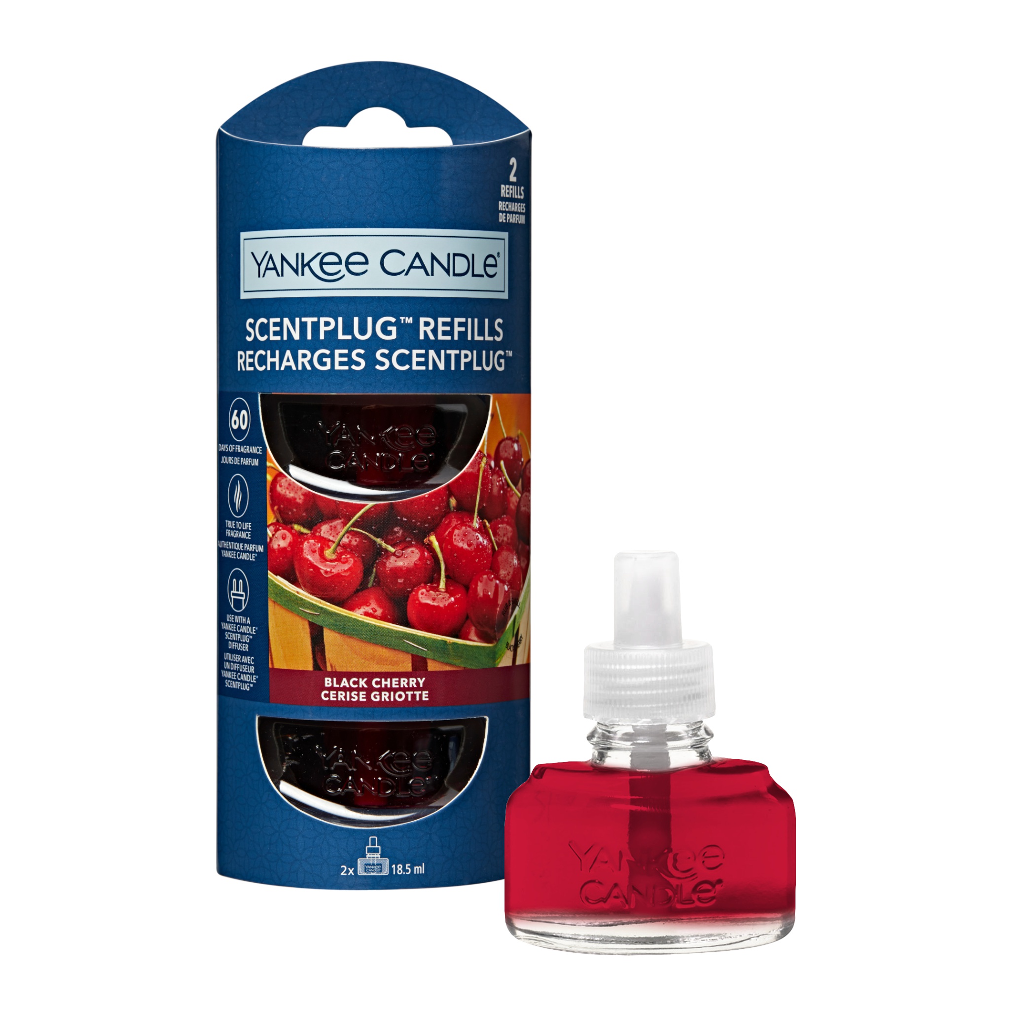 Black Cherry ScentPlug Refills 2 Pack ScentPlug Plug in Air Freshener Refills Yankee Candle