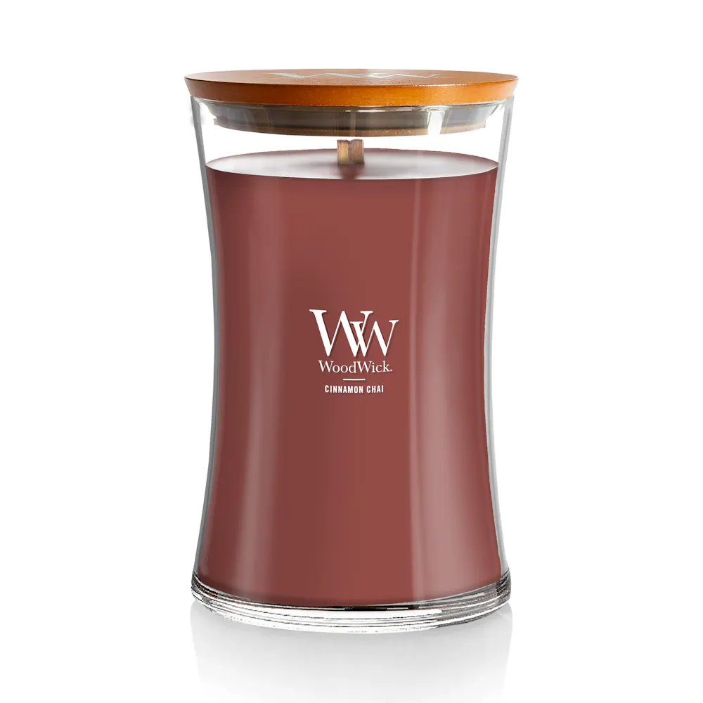 Cinnamon Chai WoodWick® Large Hourglass Candle - Large Hourglass ...